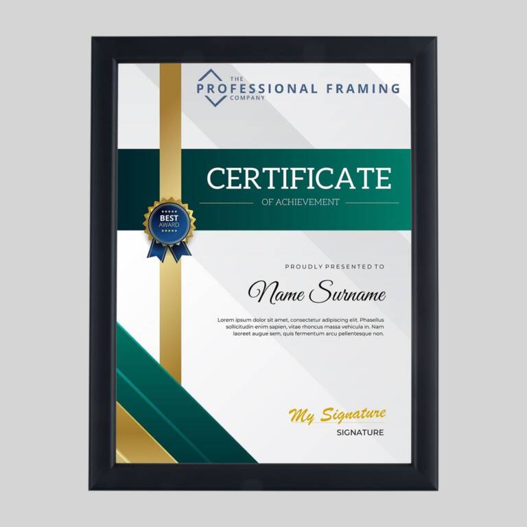 A4 certificate or diploma Frame | Professional Framing Company