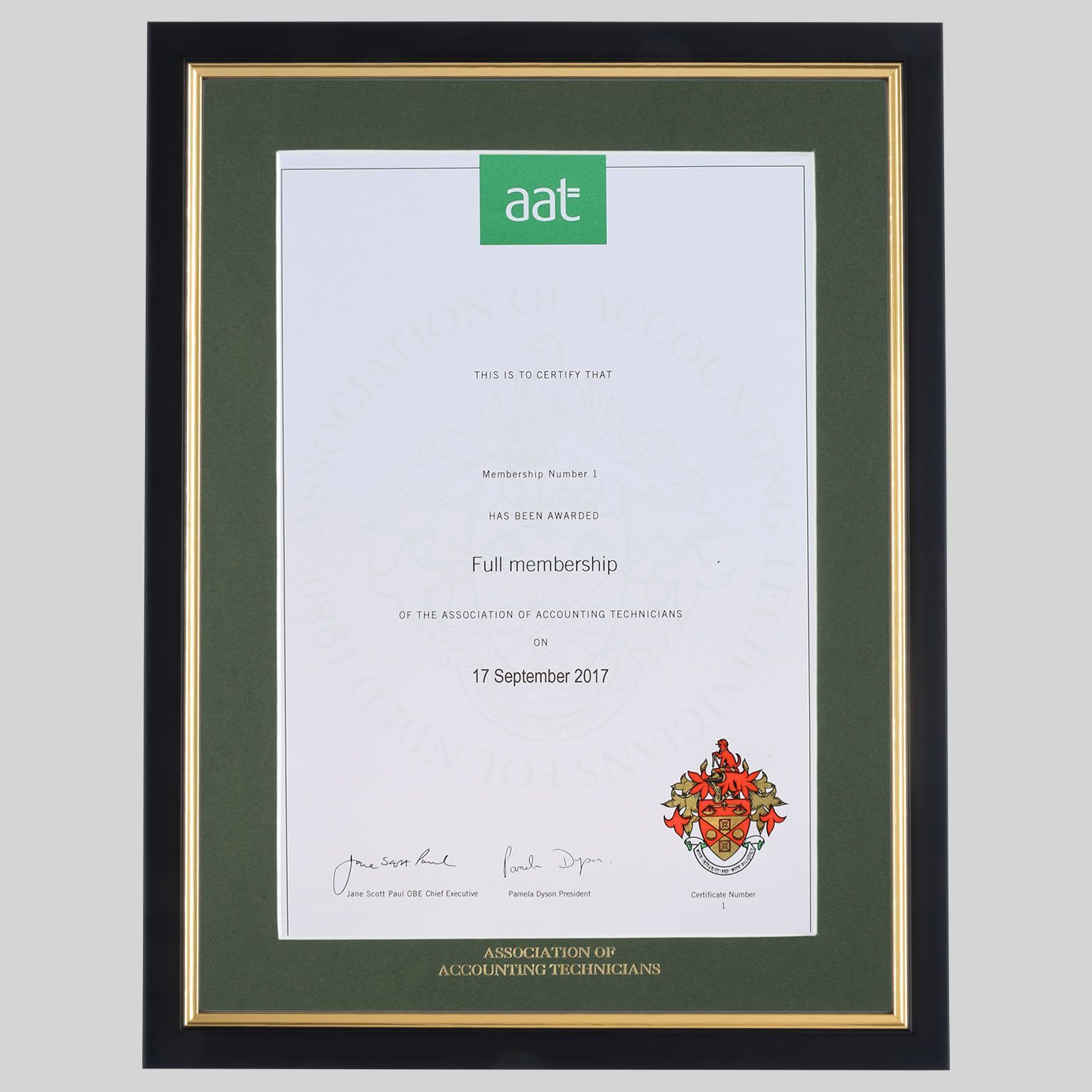 Association of Accounting Technicians | Professional Framing Company