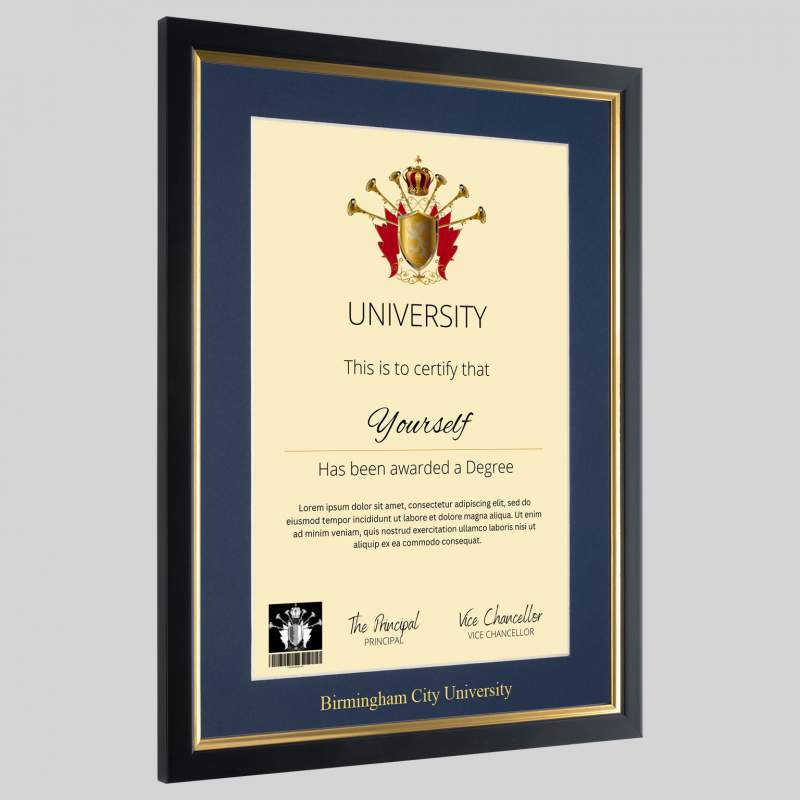 Birmingham City University graduation certificate Frame | Professional ...