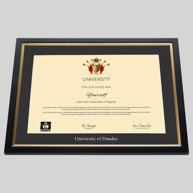 University of Dundee graduation certificate Frame | Professional ...