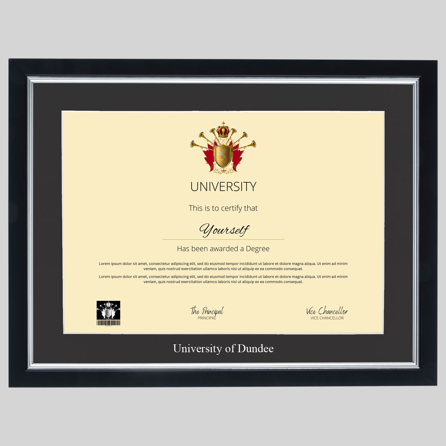 University of Dundee graduation certificate Frame | Professional ...