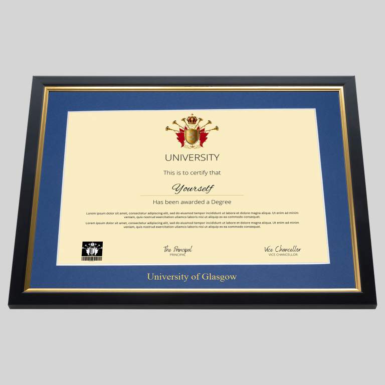 University of Glasgow graduation certificate Frame | Professional ...