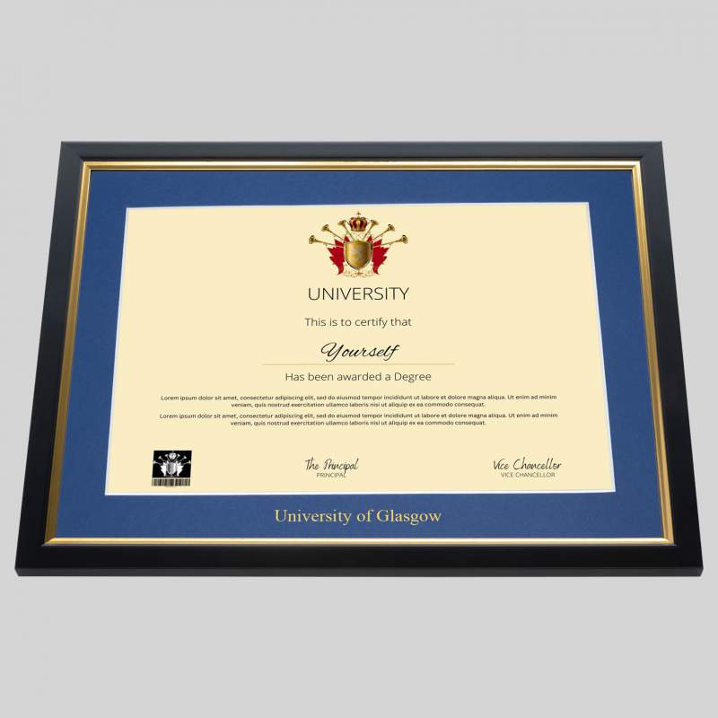 University of Glasgow graduation certificate Frame | Professional ...