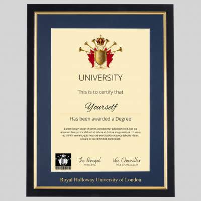 Royal Holloway University of London graduation certificate Frame ...