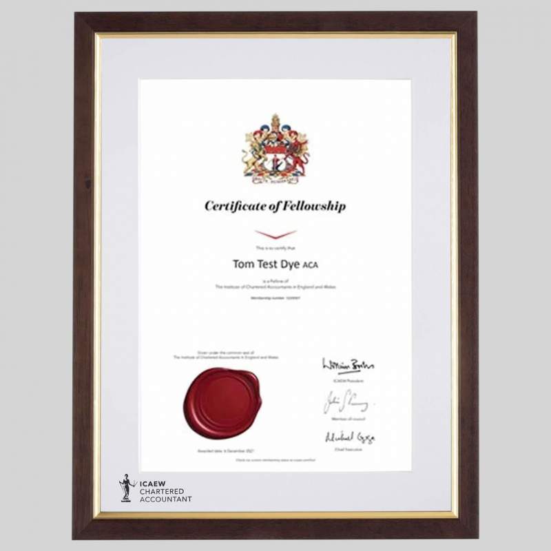 ICAEW certificate frame | Professional Framing Company
