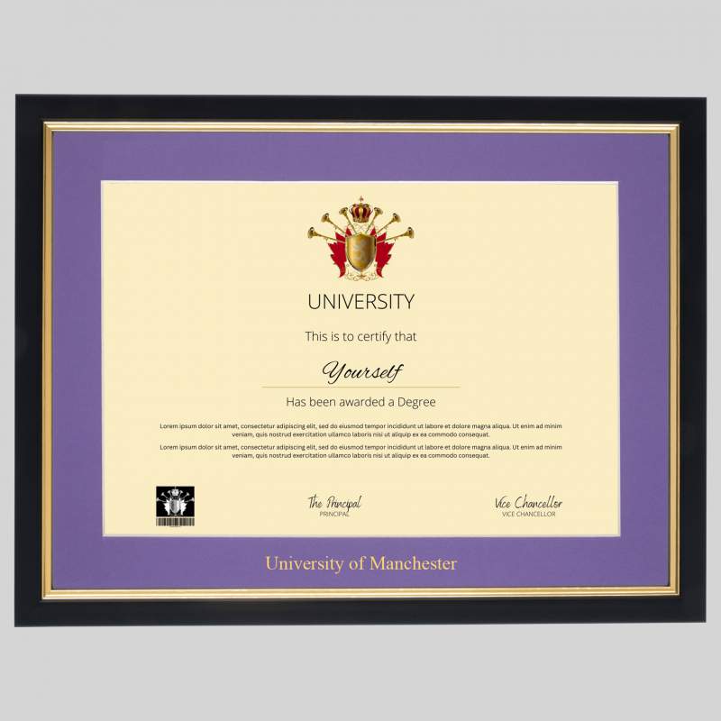 University of Manchester graduation certificate Frame | Professional ...