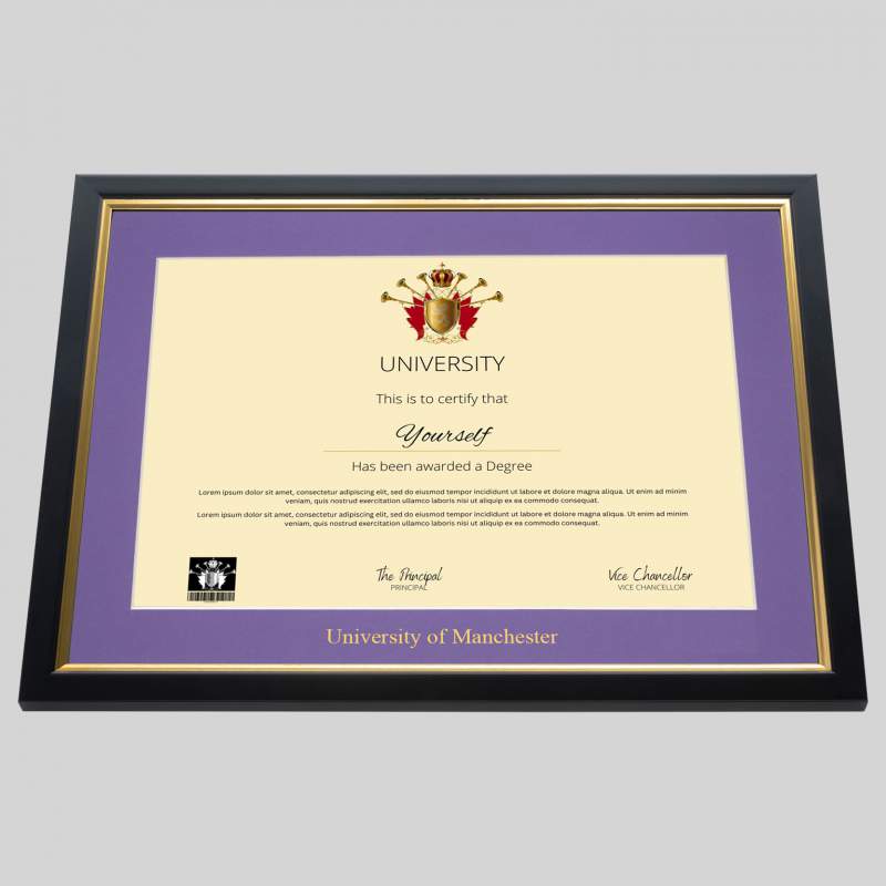 University of Manchester graduation certificate Frame | Professional ...