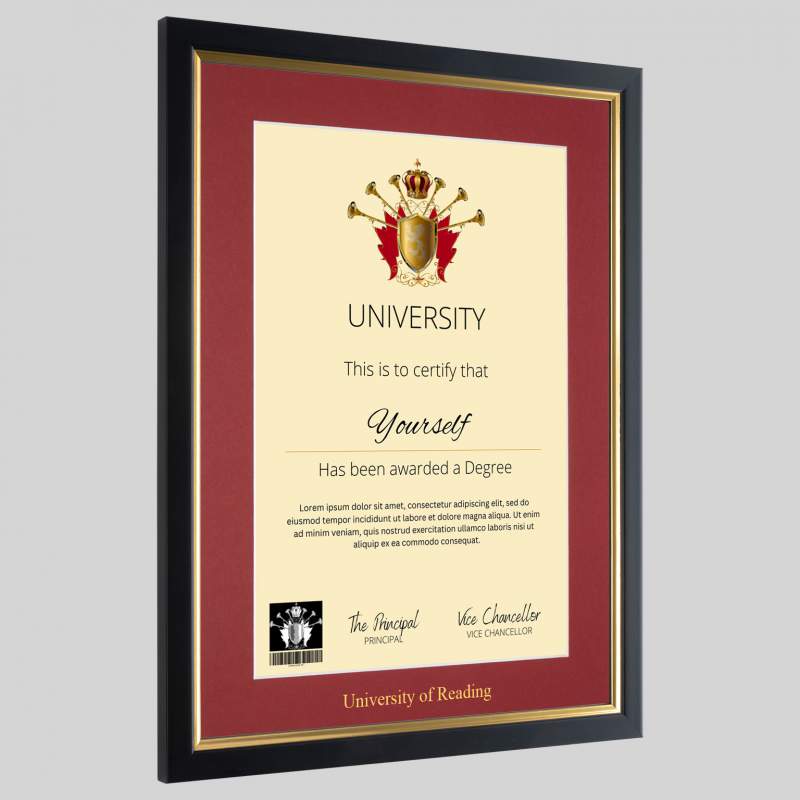 University of Reading graduation certificate Frame | Professional ...