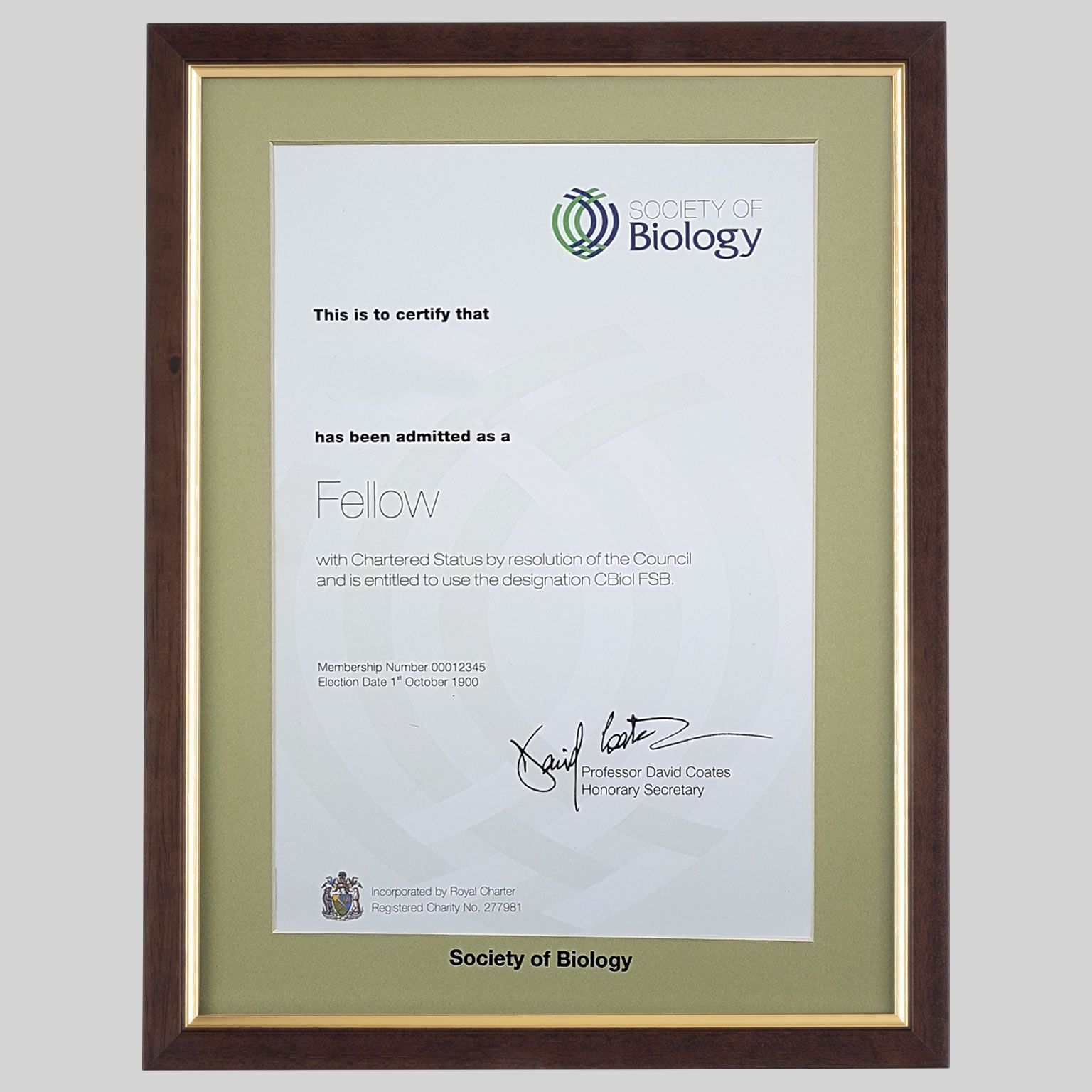 Royal Society of Biology | Professional Framing Company