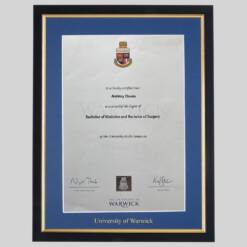 University of Warwick graduation certificate Frame | Professional ...